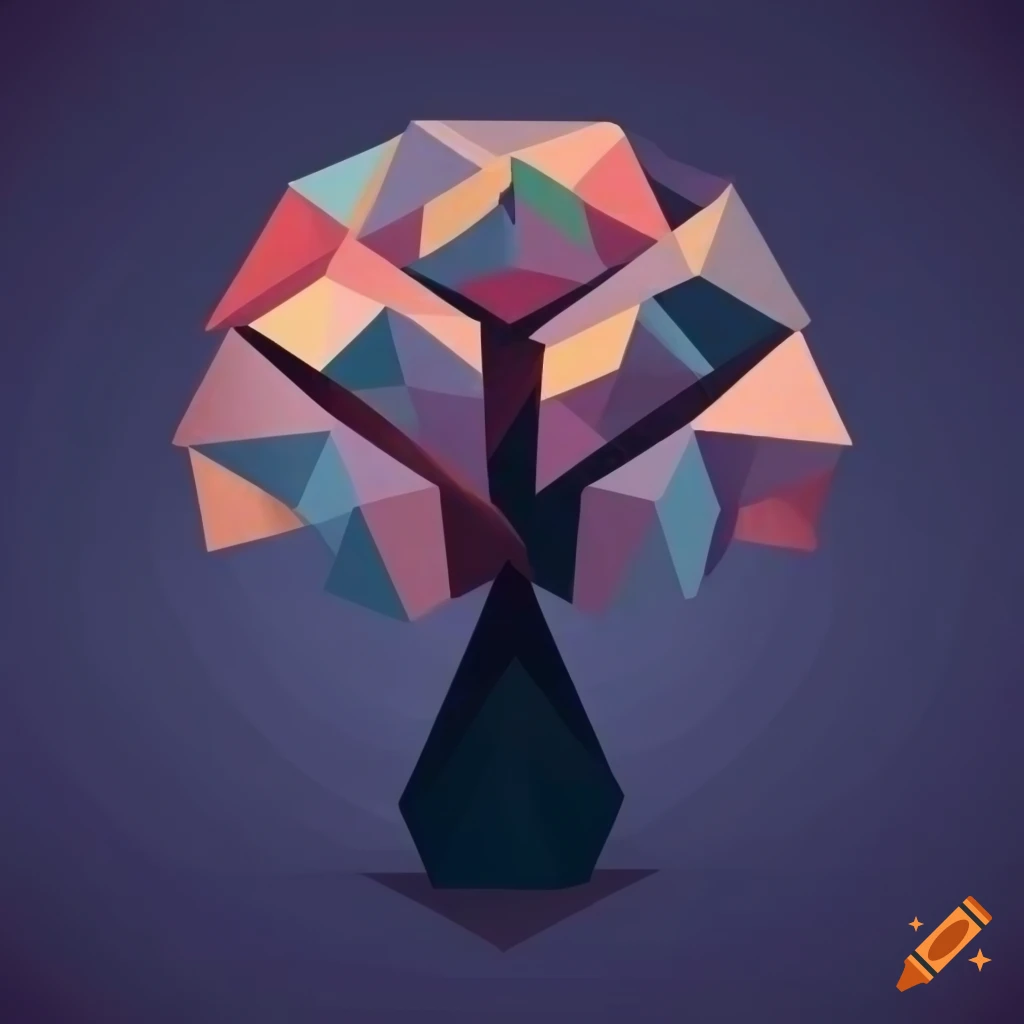 Geometric tree vector on Craiyon