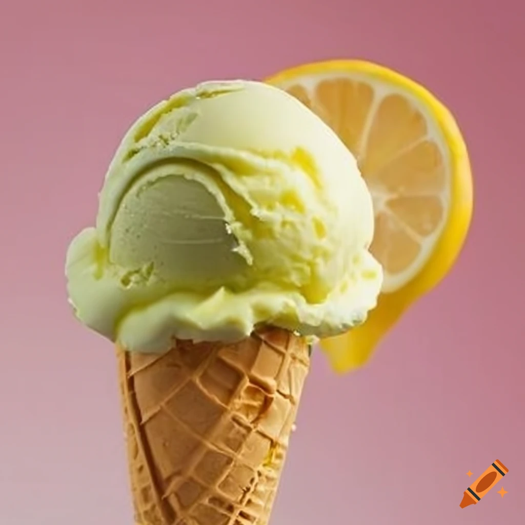 Lemonade ice cream on Craiyon
