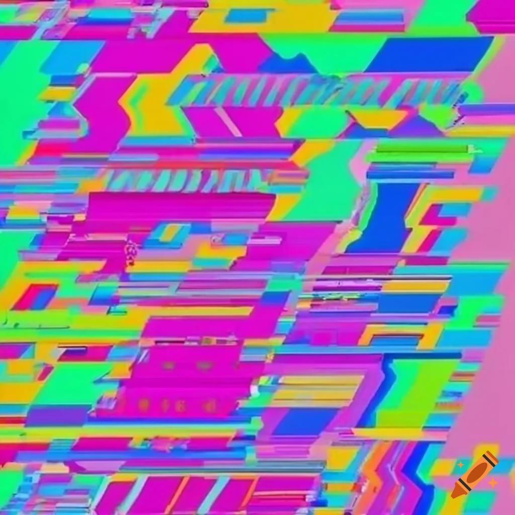 Glitchcore screen on Craiyon