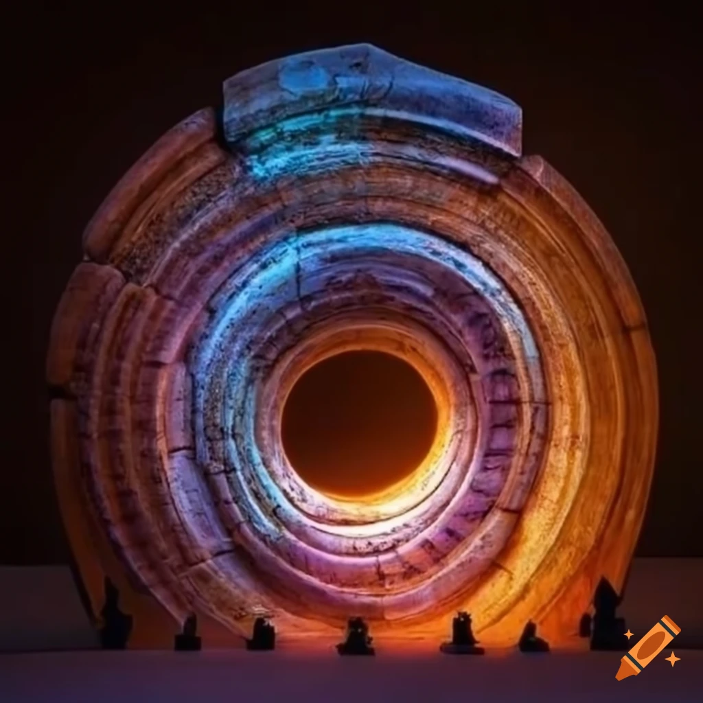 Portal made of varied ancient stone in stunning ultra high definition ...
