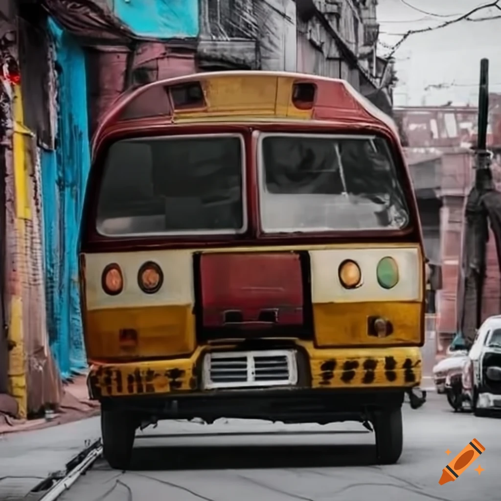 Matatu at bustop on Craiyon