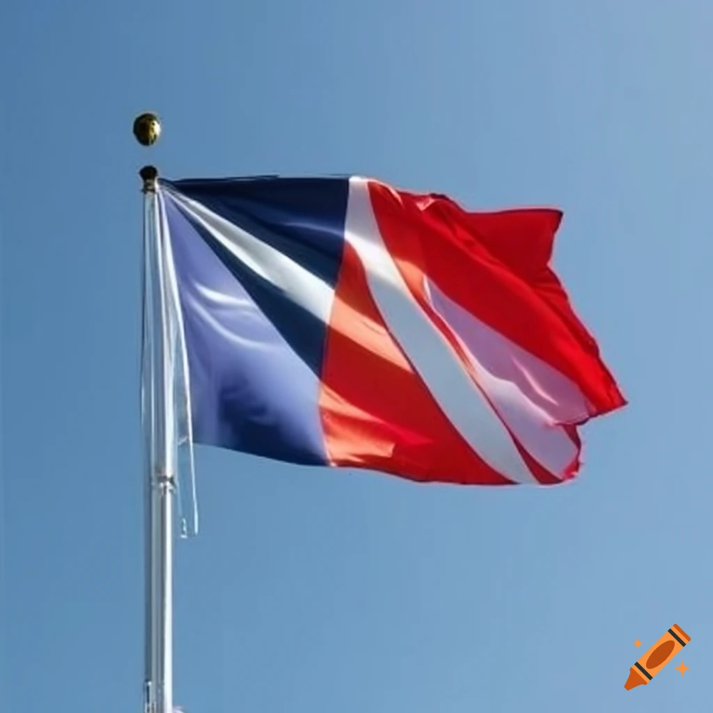 Polyester flags with logo on Craiyon