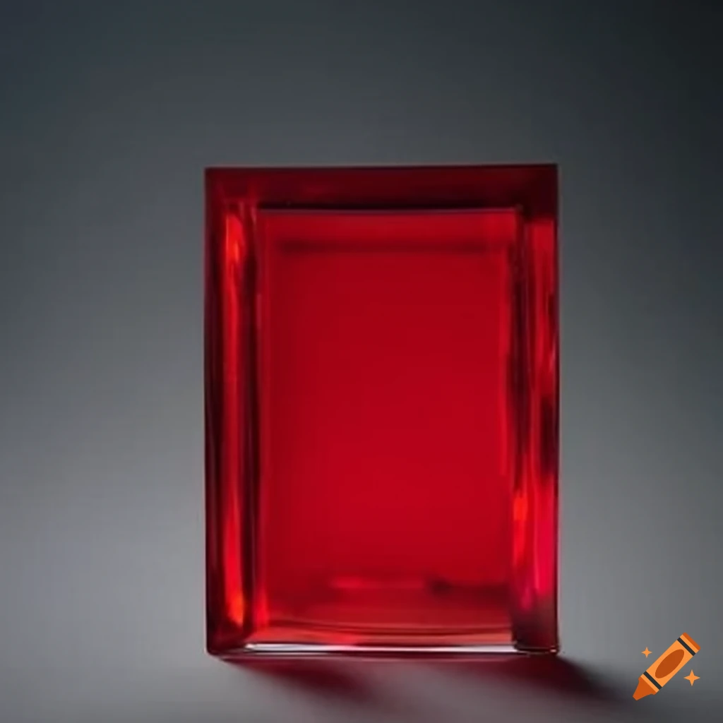 Red glass square sheet on Craiyon