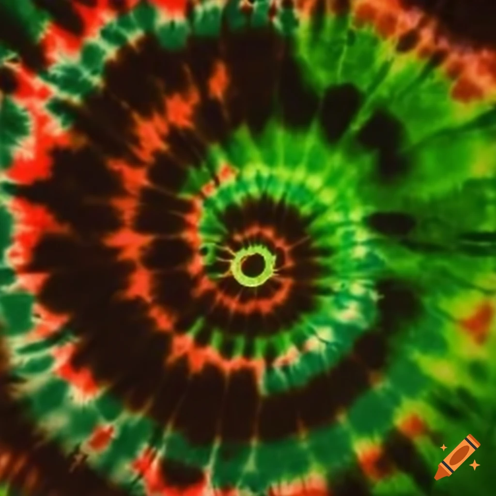 Vibrant green tie dye pattern on Craiyon