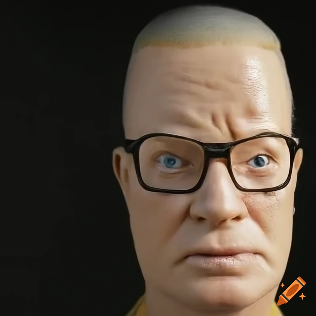 Hyperrealistic portrayal of hank hill from king of the hill on Craiyon