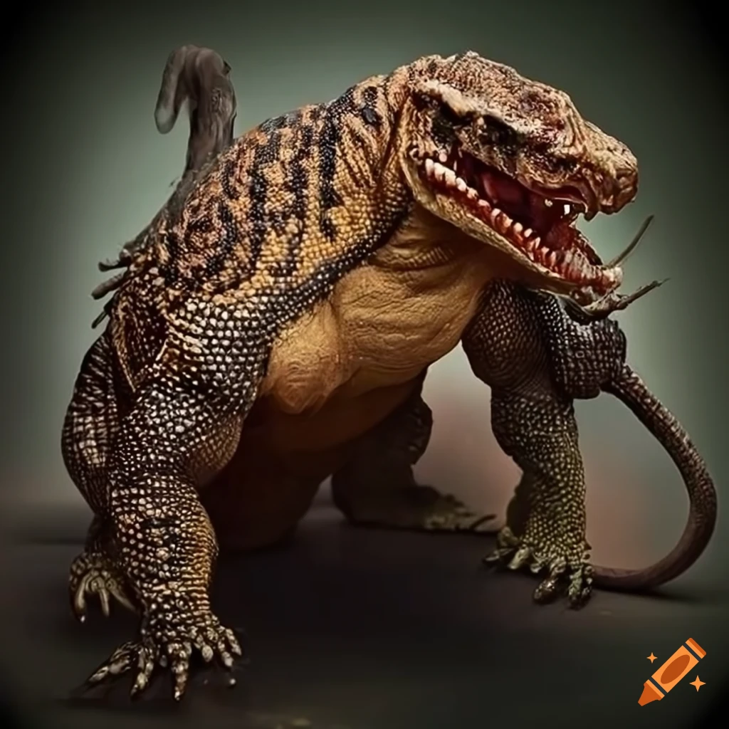 Mythical undead gila monster komodo dragon hybrid on Craiyon