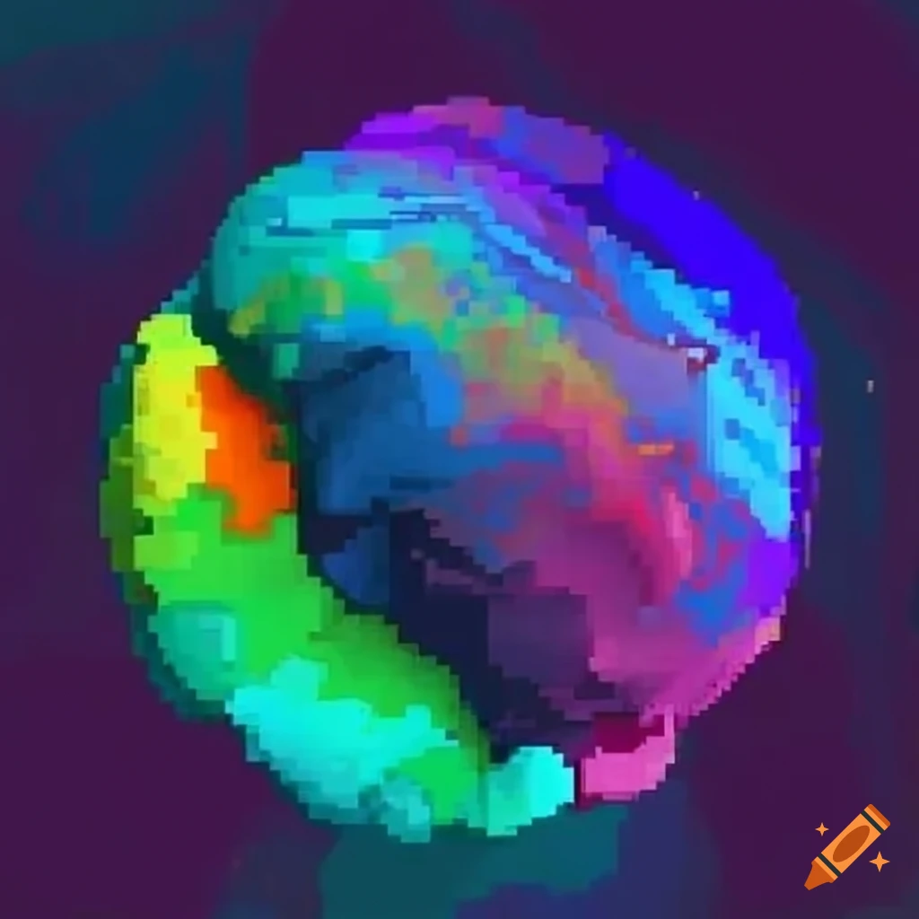 Ever-changing colors canvas pixel paint icon on Craiyon