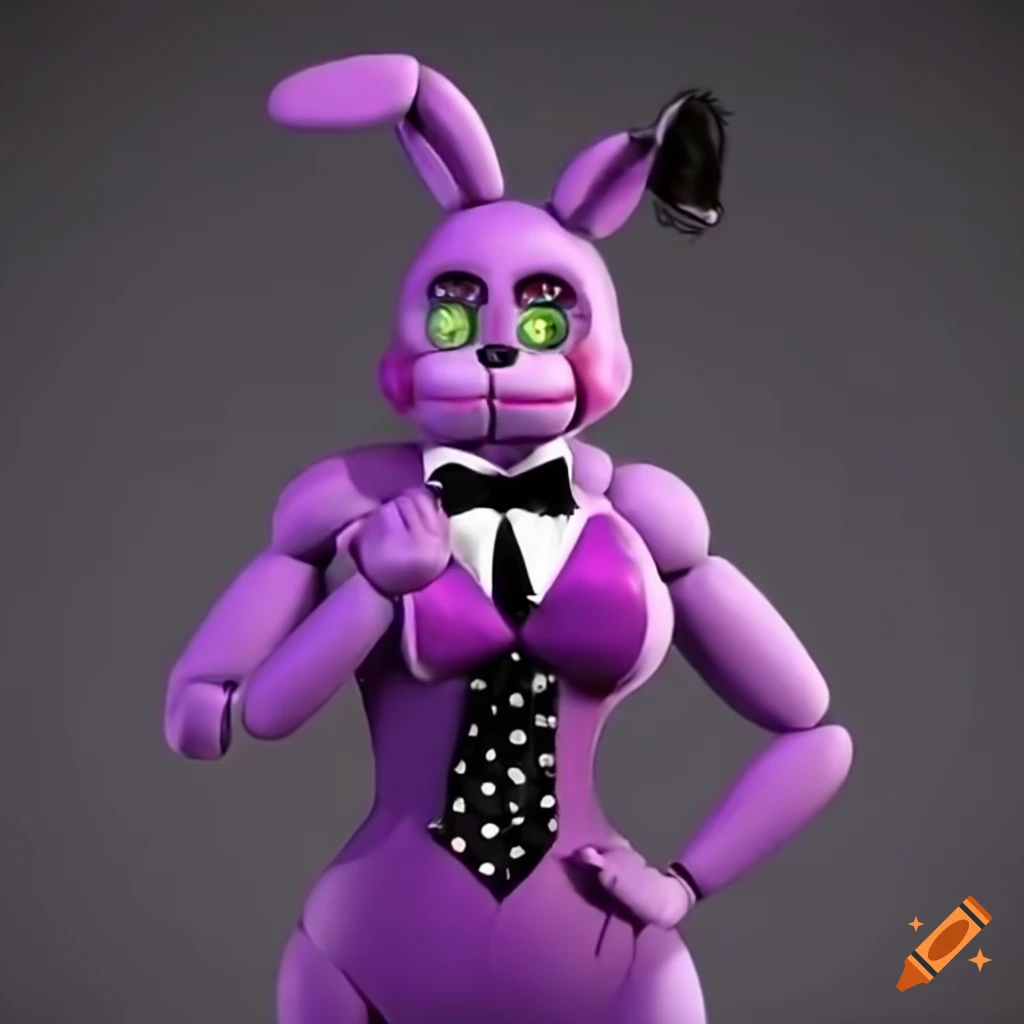 Female bunny wearing a tuxedo on Craiyon