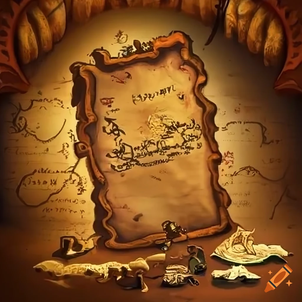 Pirate's treasure map on Craiyon