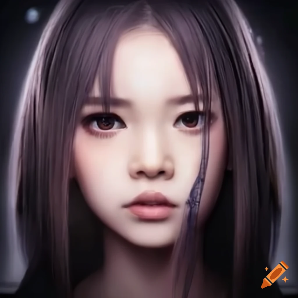 Anime girl's face in full hd on Craiyon