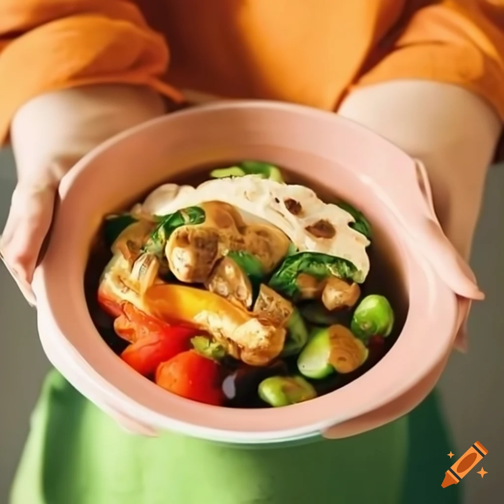 Person using hellofresh meal kit on Craiyon