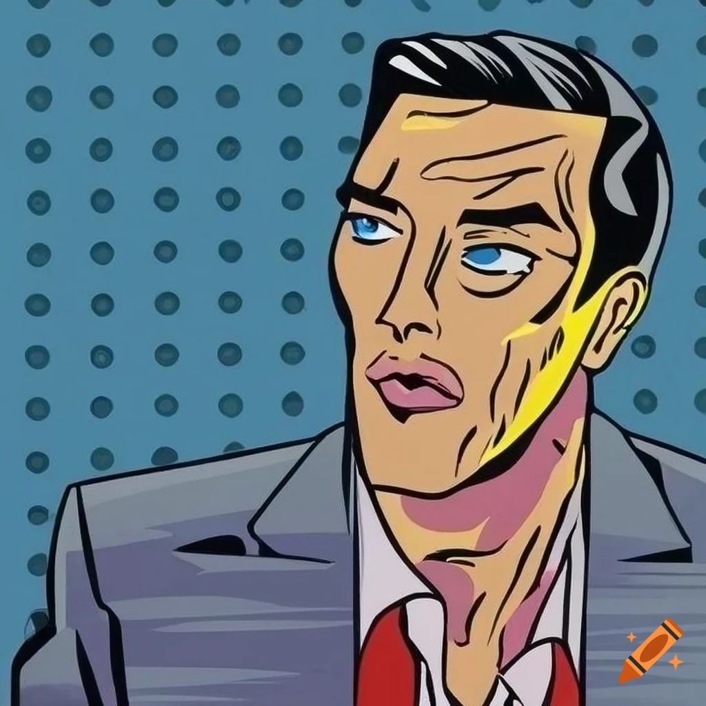 Colorful comics illustration of a man connected to a lie detector on ...