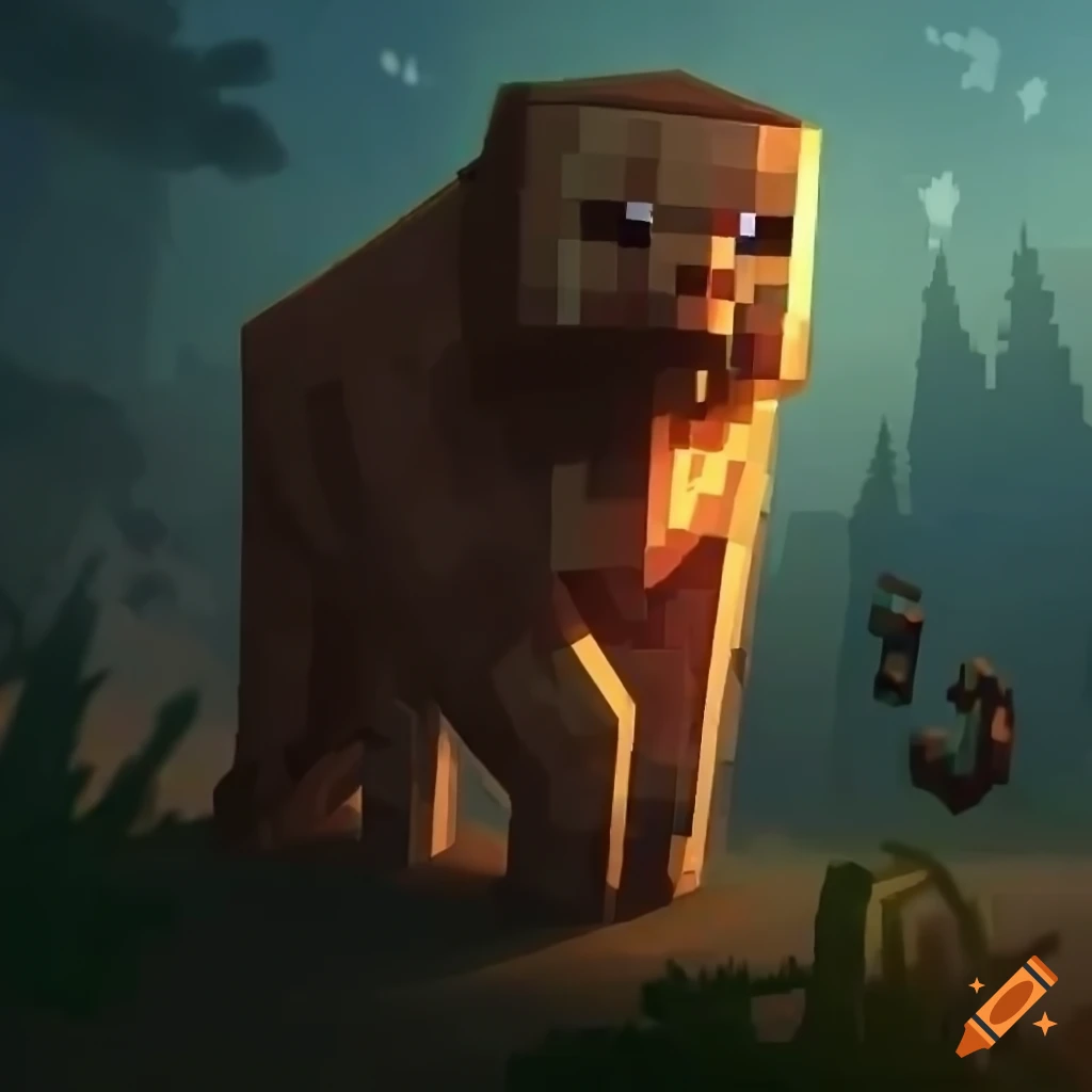 Realistic minecraft scene on Craiyon