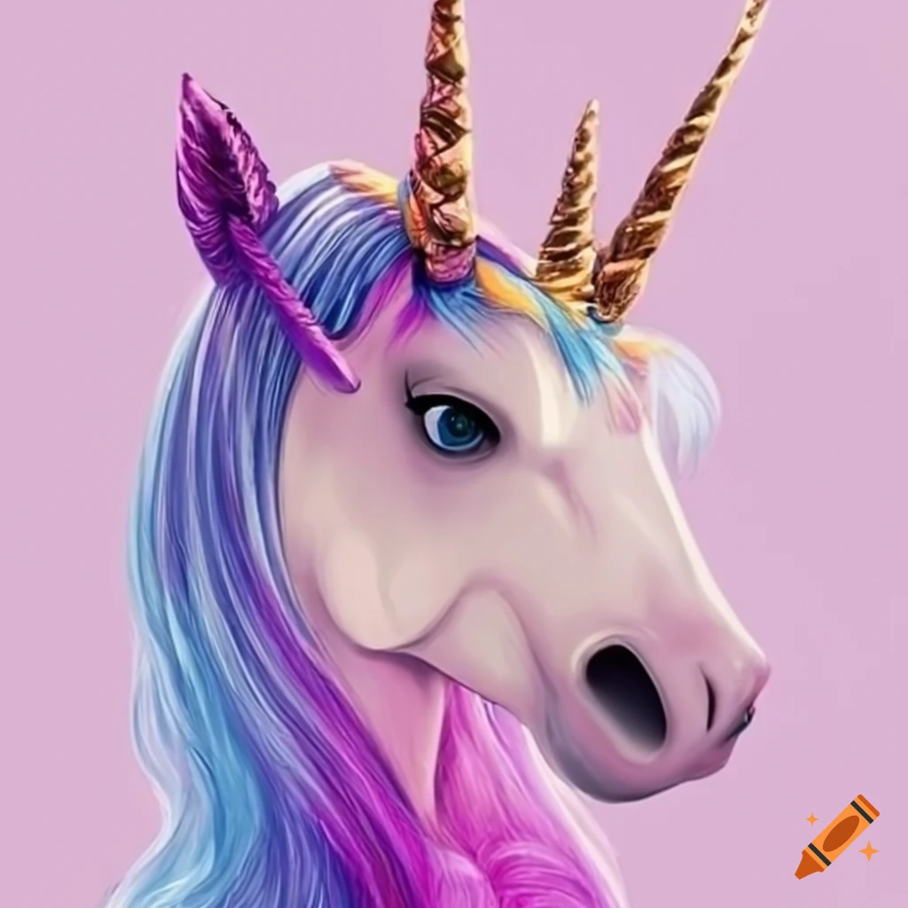 Unicorn with 5 horns on Craiyon