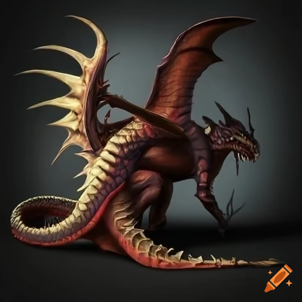 Dragon holding a person in its claws on Craiyon