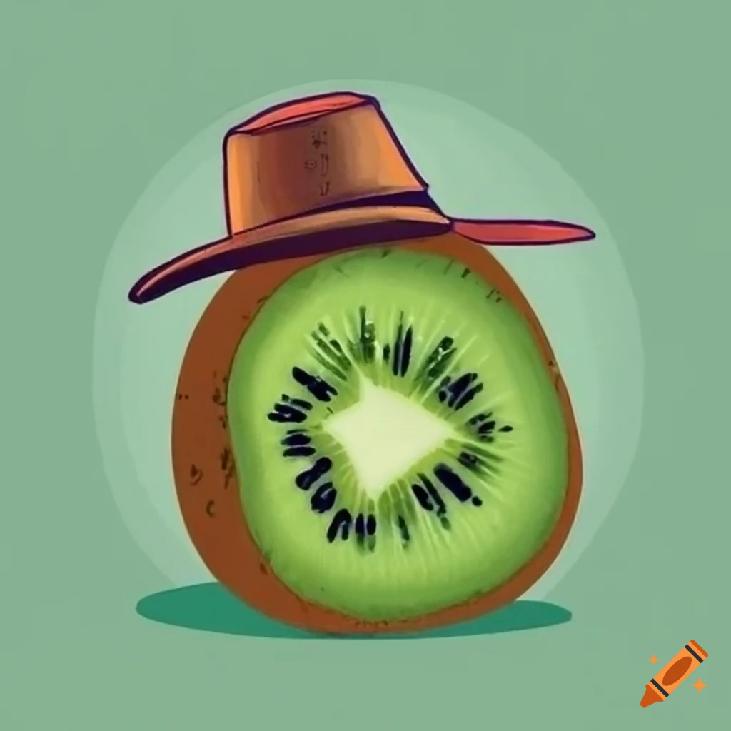 Kiwi wearing a hat on Craiyon