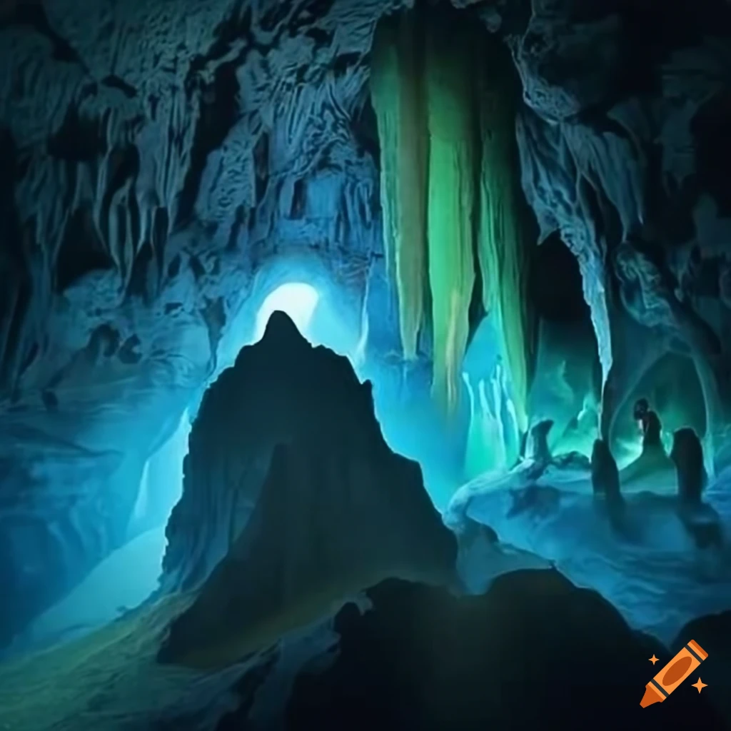 Mysterious and secret mystical cave on Craiyon