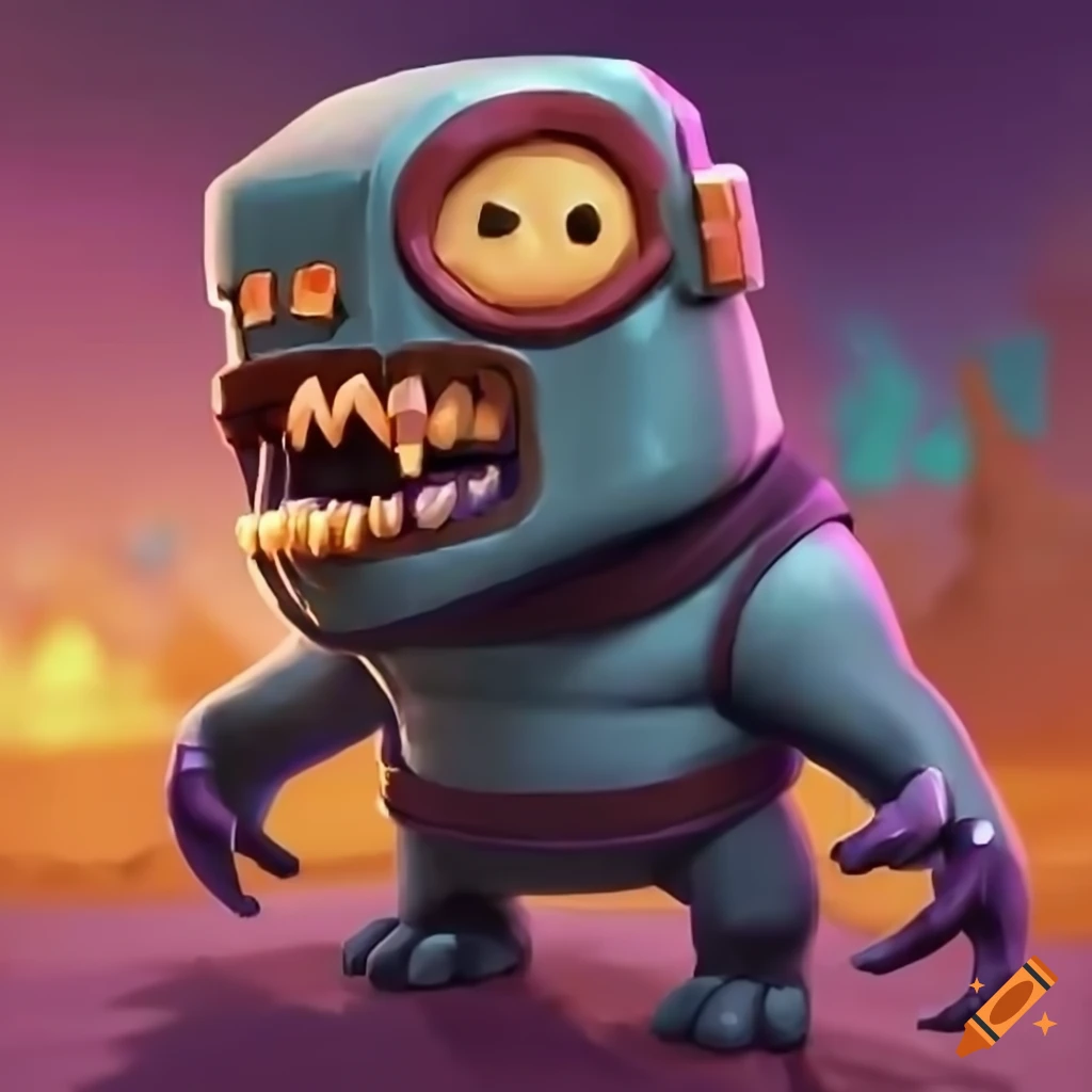 Metro 2033 monster in clash royale art on Craiyon