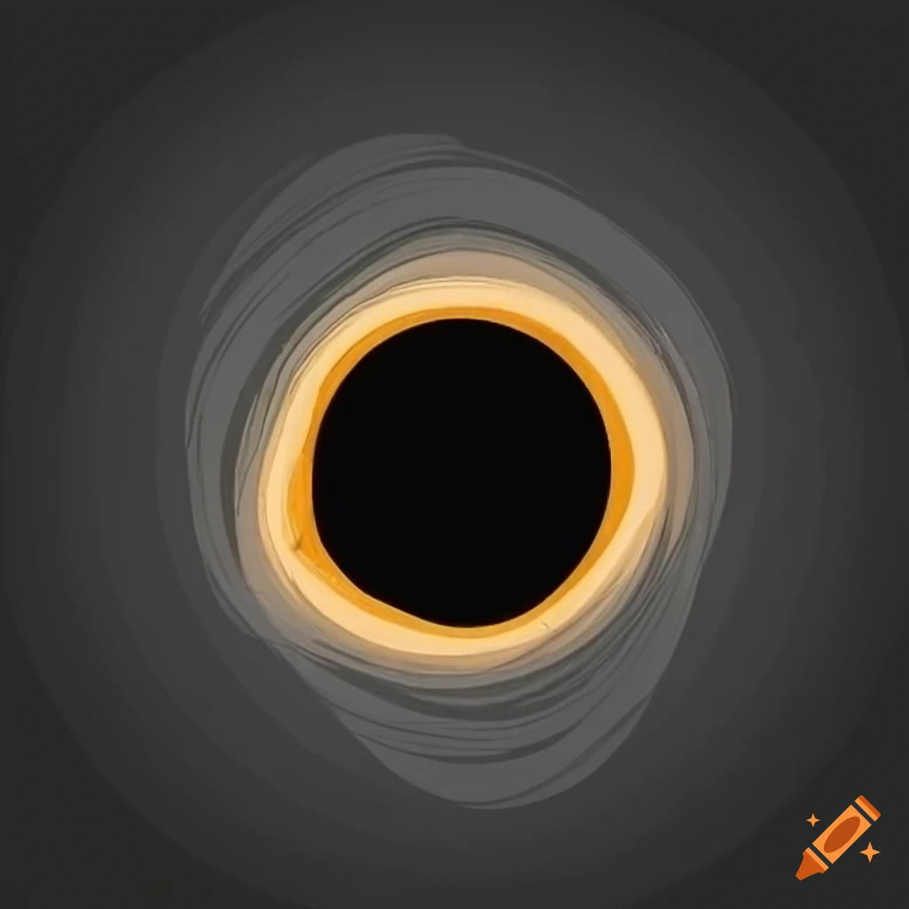Illustration of a black hole in space on Craiyon