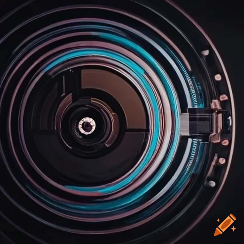 Technical diagram of a vhs cassette with vinyl records instead of inner ...