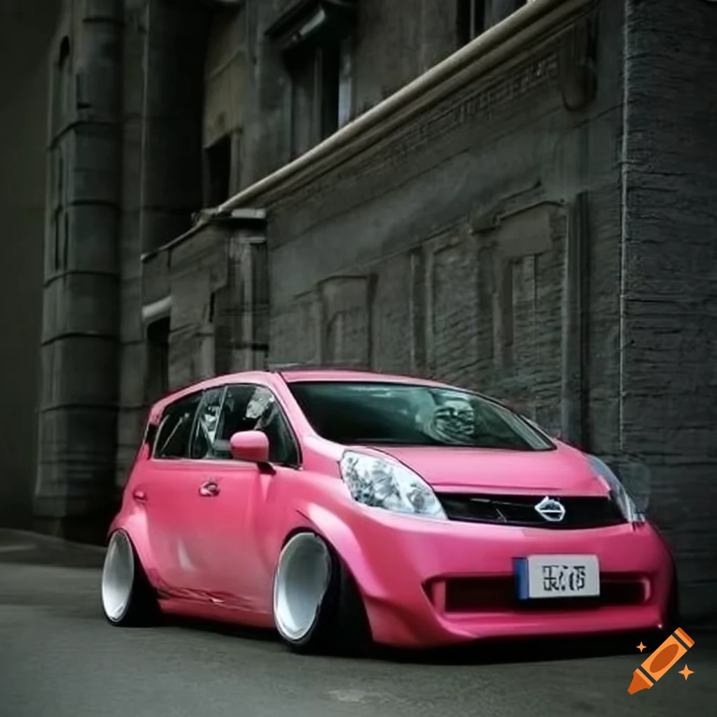 Nissan note 2008 model wide body car on Craiyon