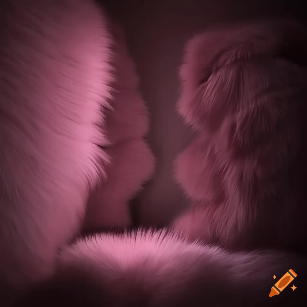 Fluffy fur room in pastel colors on Craiyon