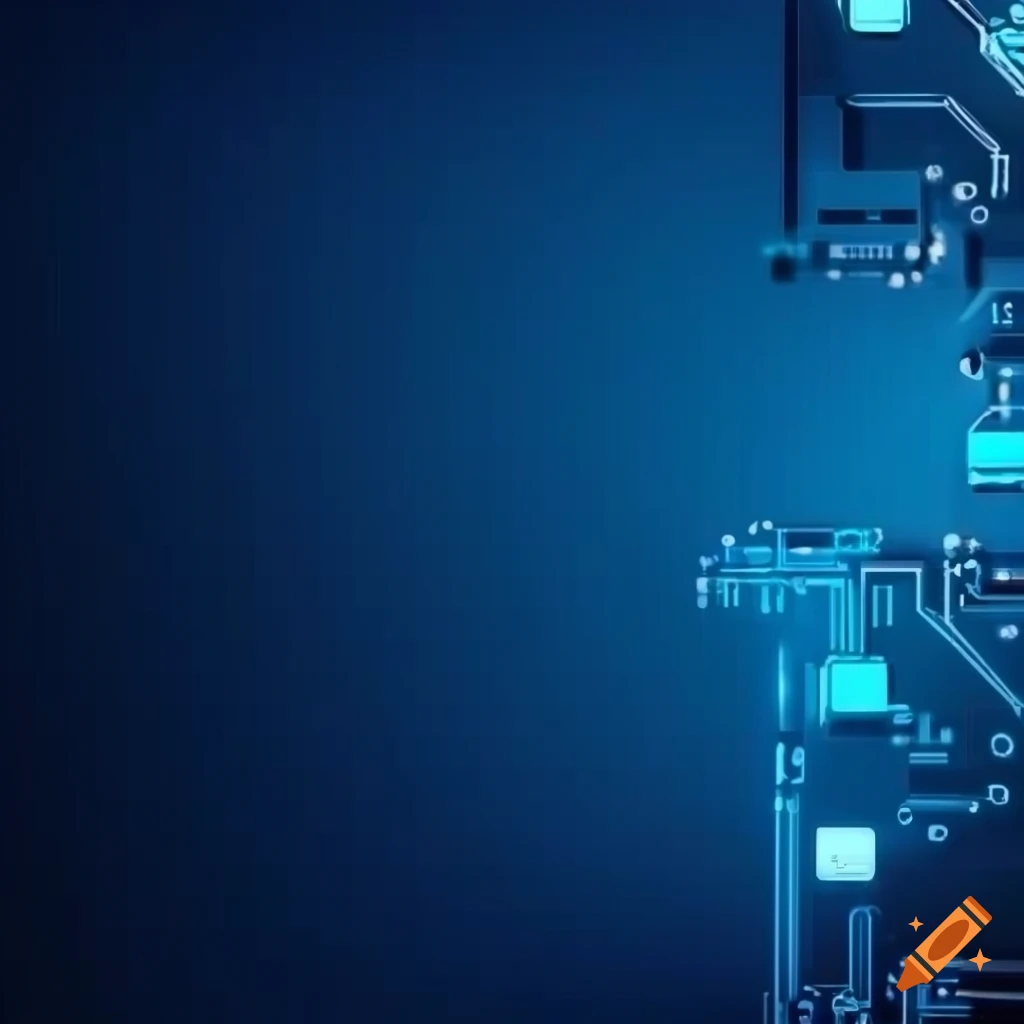 Dark blue computer science slideshow background on Craiyon