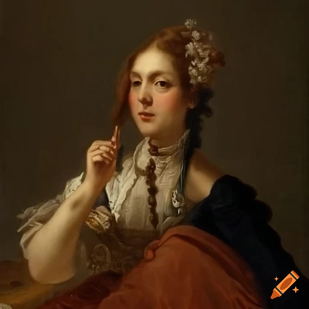 Daily life scenes from the mid-1700s in oil on canvas on Craiyon