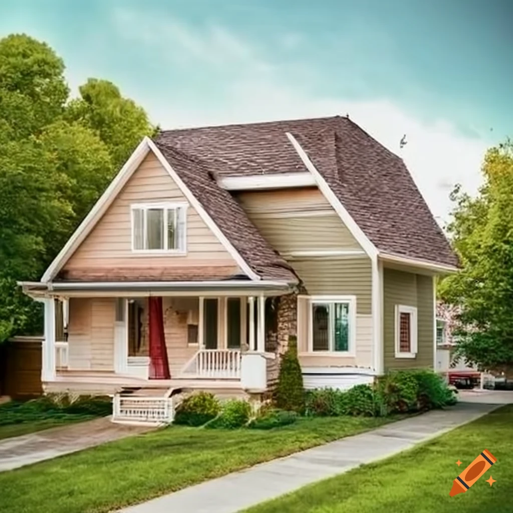 Modest suburban 2 story home in a local neighborhood on Craiyon
