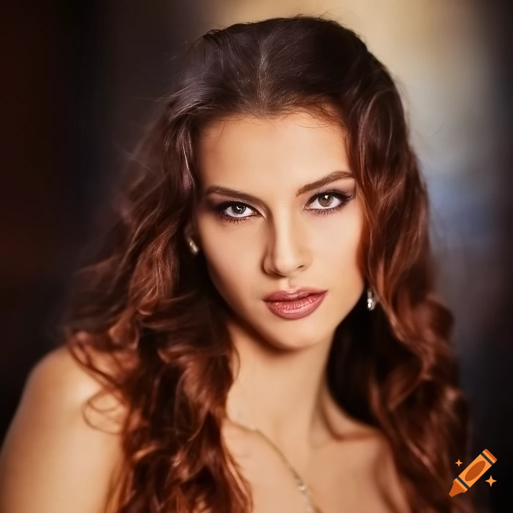 Exotic high fashion portrait of a young female with an extravagant ...