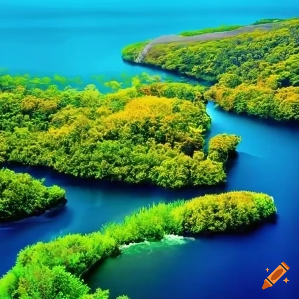 Beautiful and colorful natural scenery on Craiyon