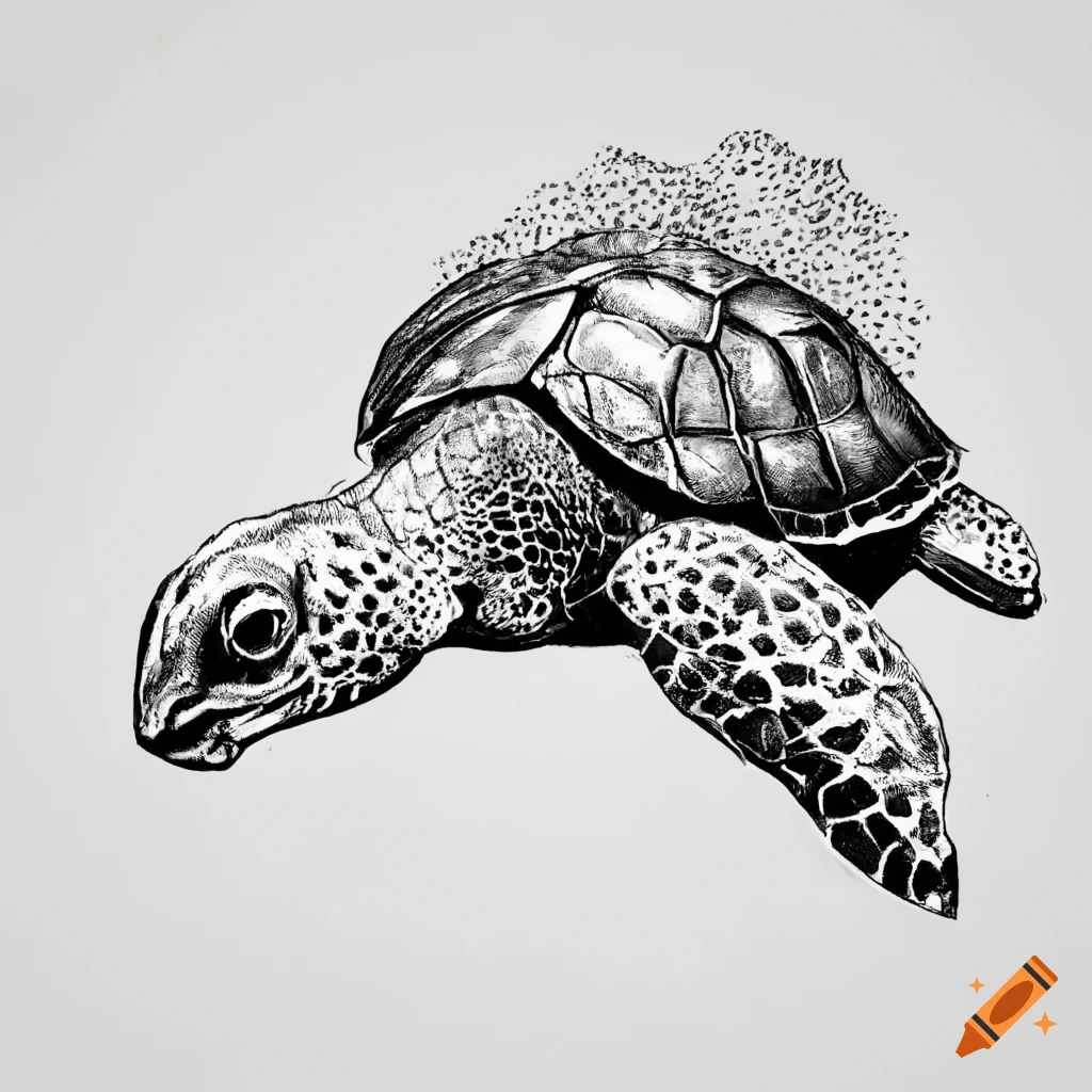 Loggerhead sea turtle on Craiyon