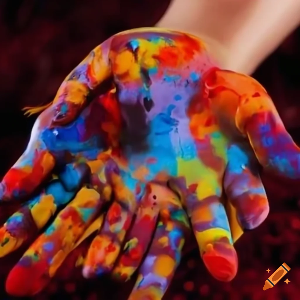 Colorful paint throwing art concept on Craiyon