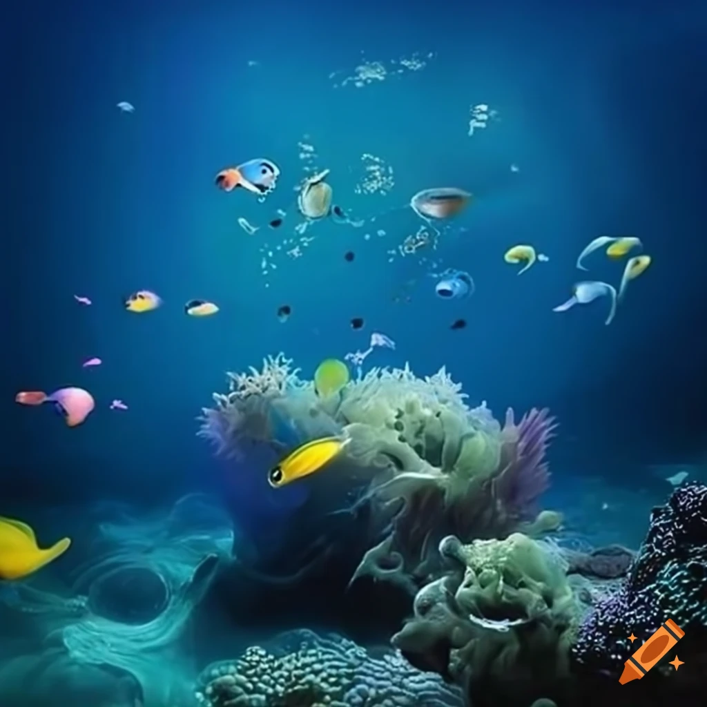Underwater ocean scene on Craiyon