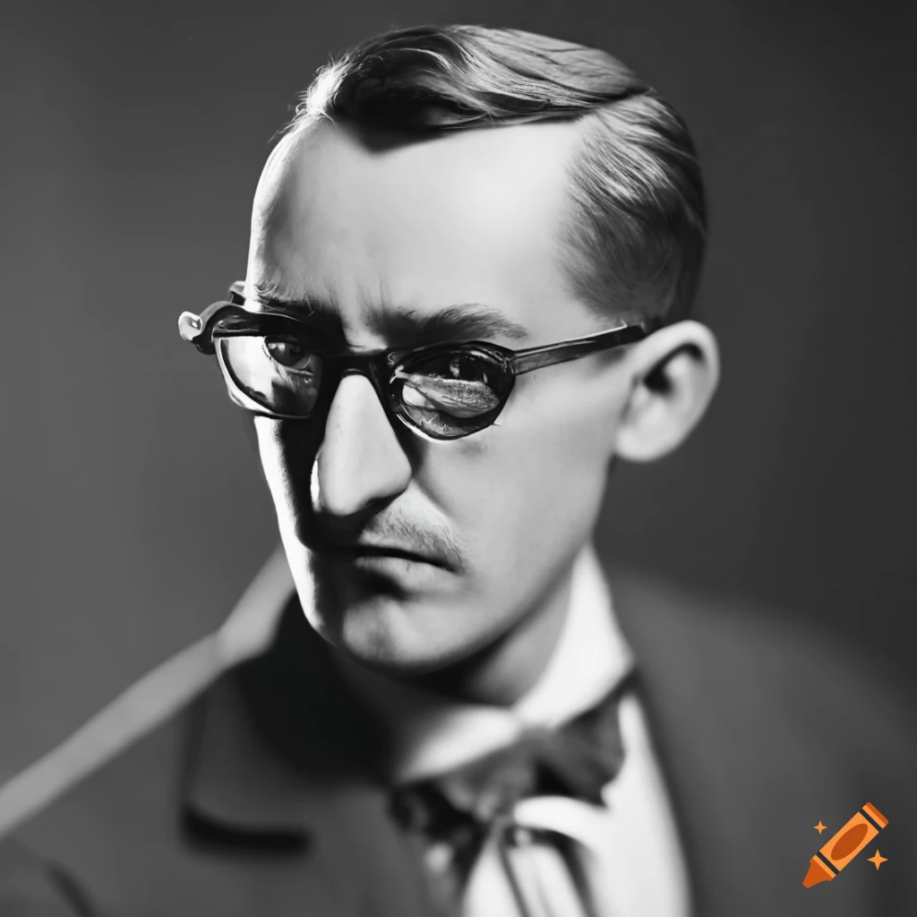 Vintage 1930s middle-aged man with glasses on Craiyon