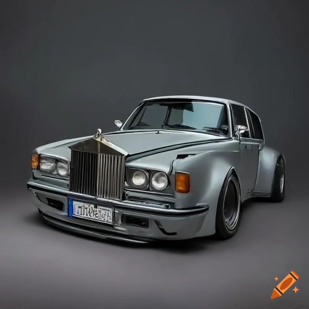 Modified old rolls royce with rwb body kit on Craiyon