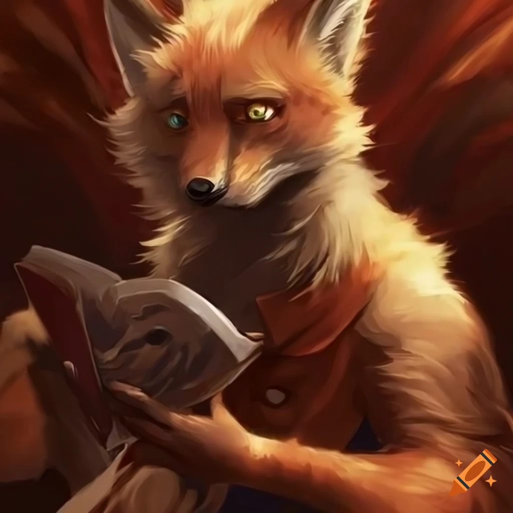 Fox anthro fantasy traveler artwork on Craiyon