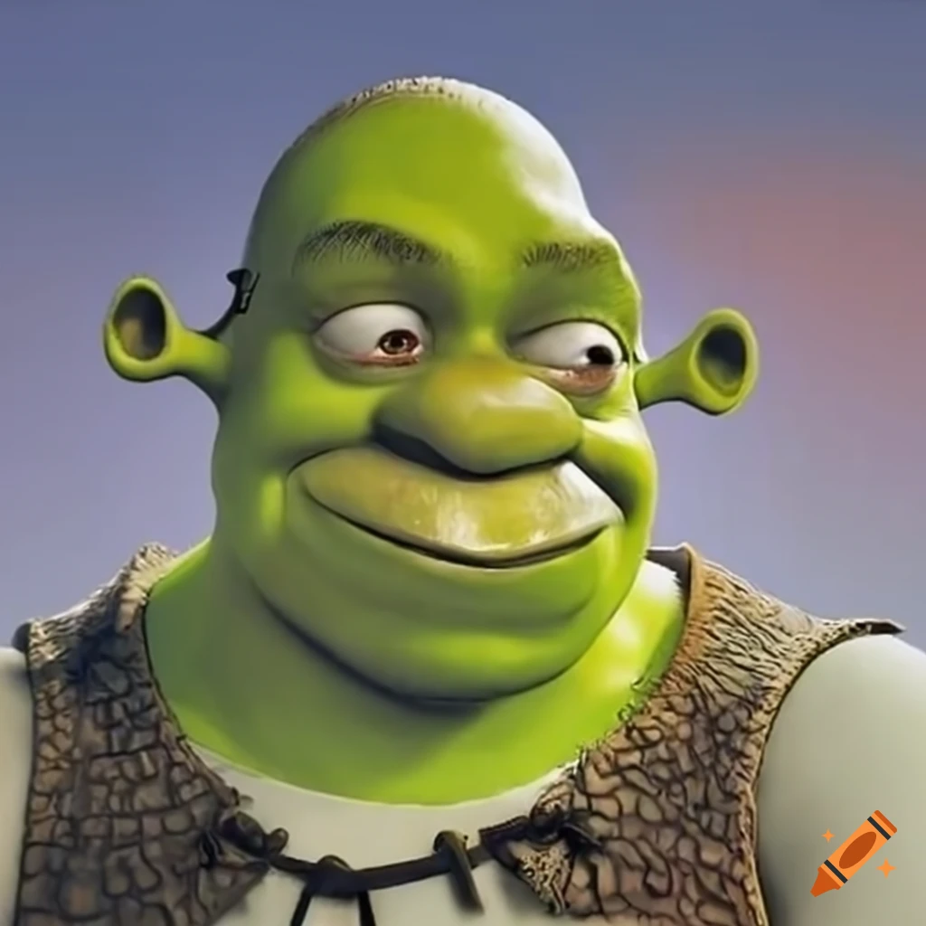 Depiction of shrek and homer simpson in a humorous scene on Craiyon