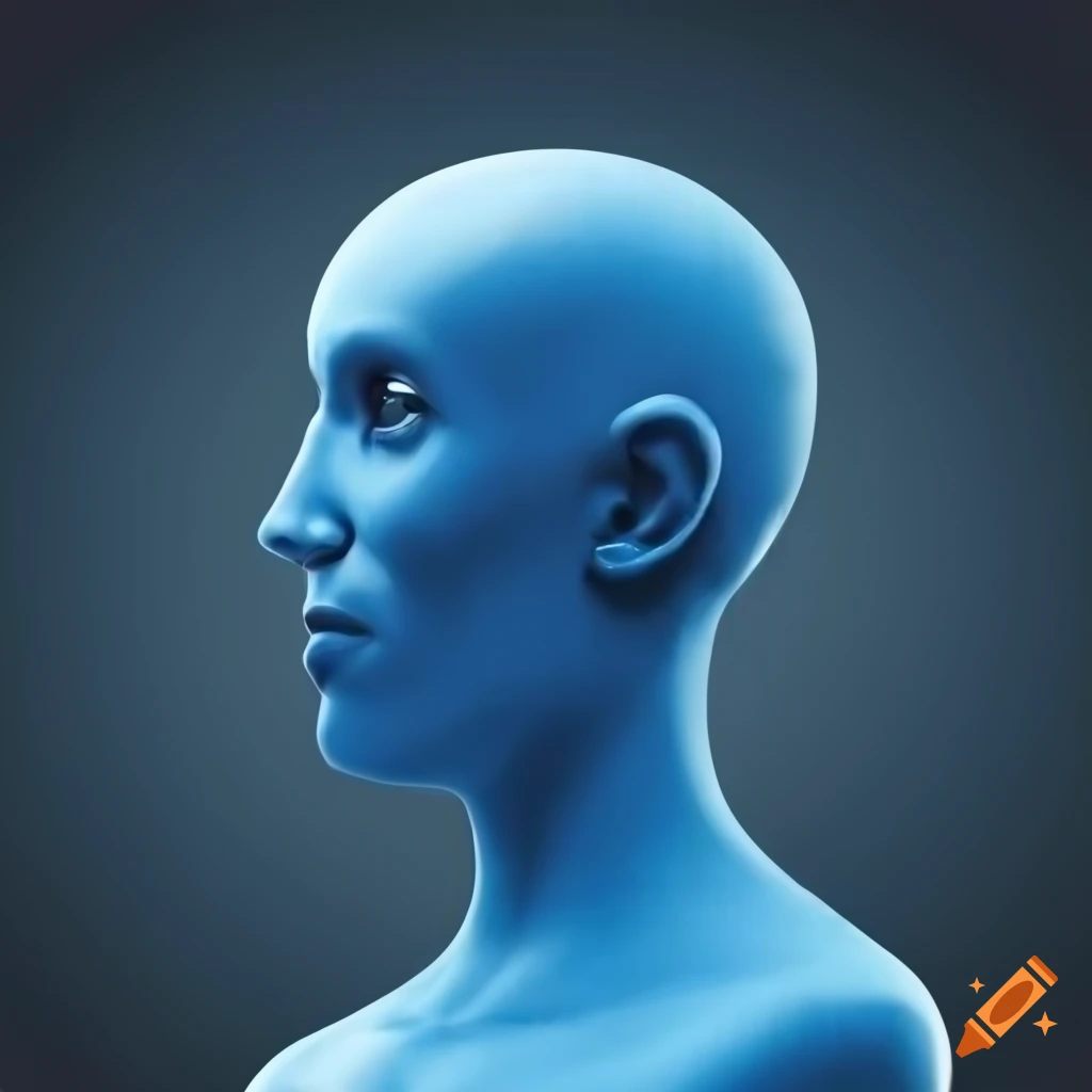 Red and blue person face profiles on Craiyon