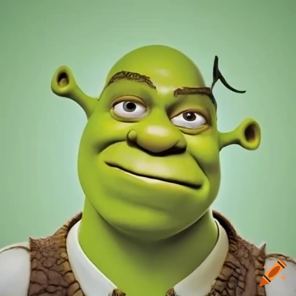 Depiction of shrek and homer simpson in a humorous scene on Craiyon