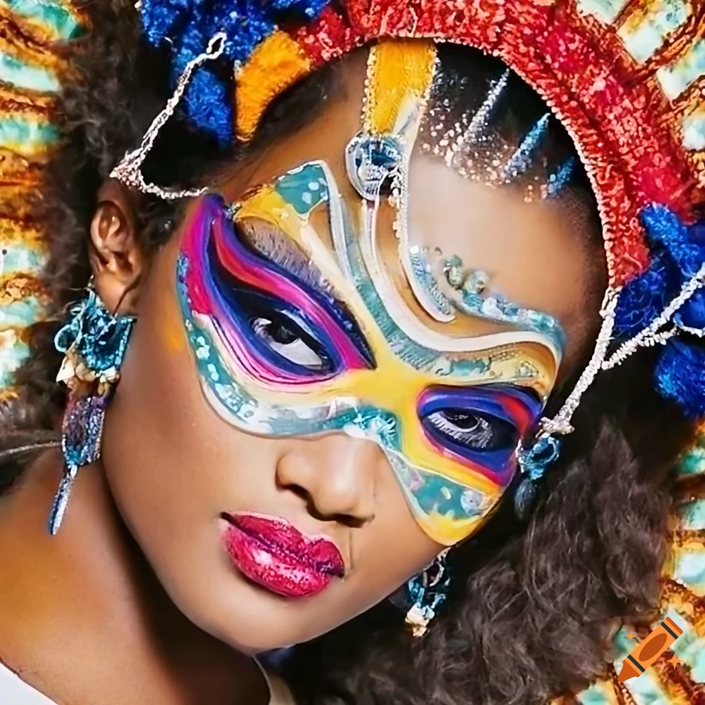 Exotic high fashion young female with extravagant attitude on Craiyon
