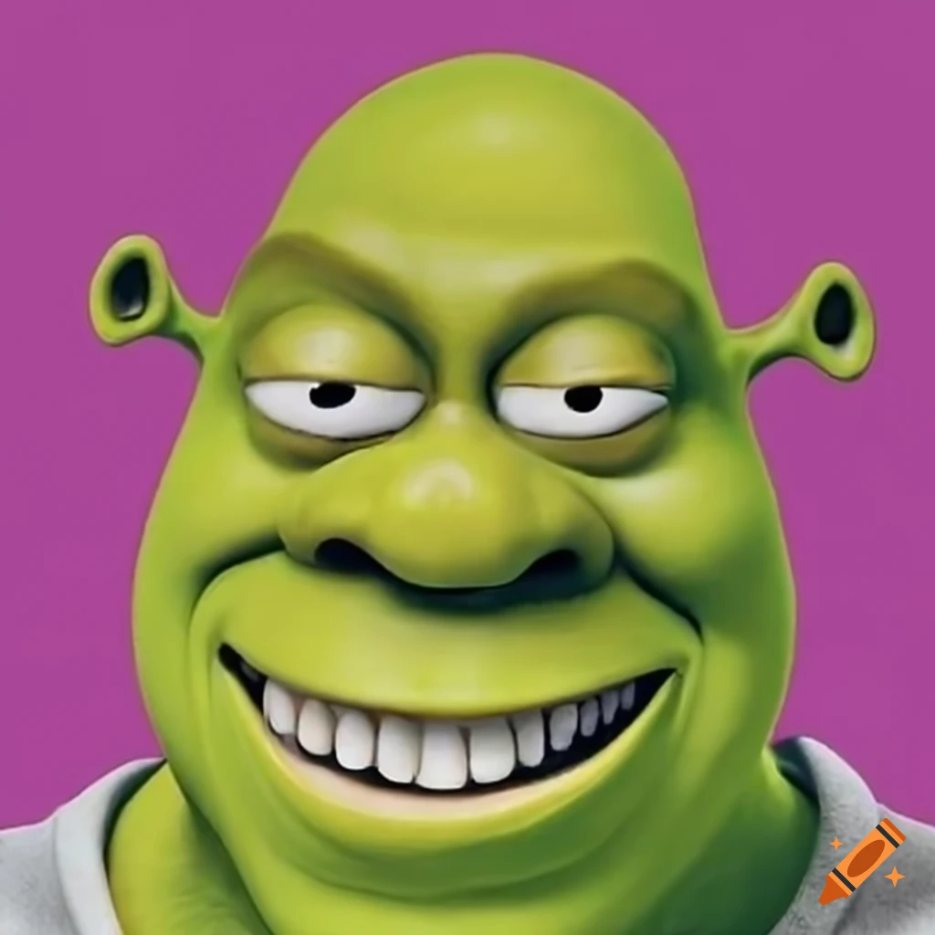 Cartoon characters shrek and homer simpson on Craiyon