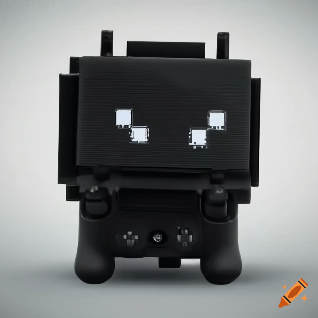 8-bit black drone on Craiyon