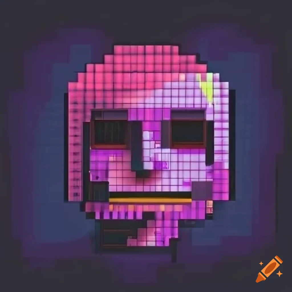 32 bit pixel art computer hacker character on Craiyon