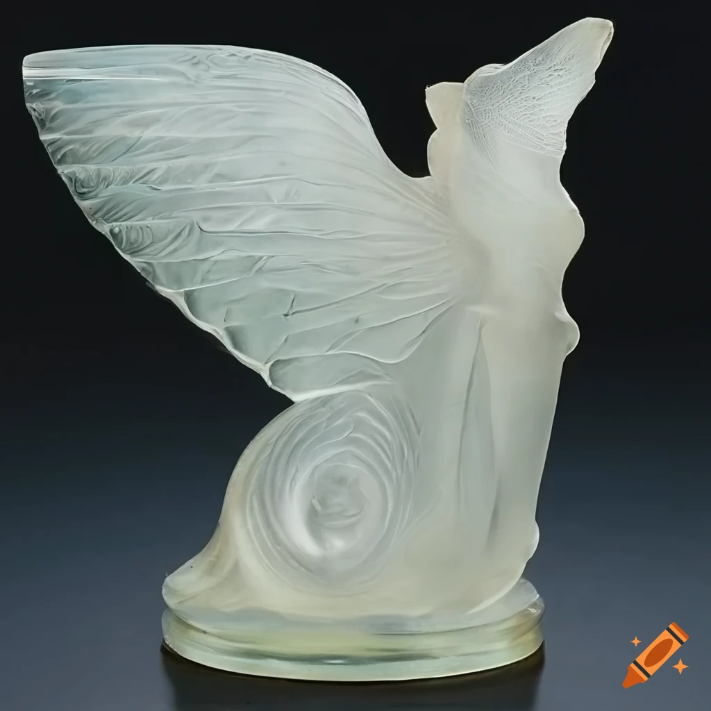 Fox goddess with butterfly wings in rené lalique style on Craiyon