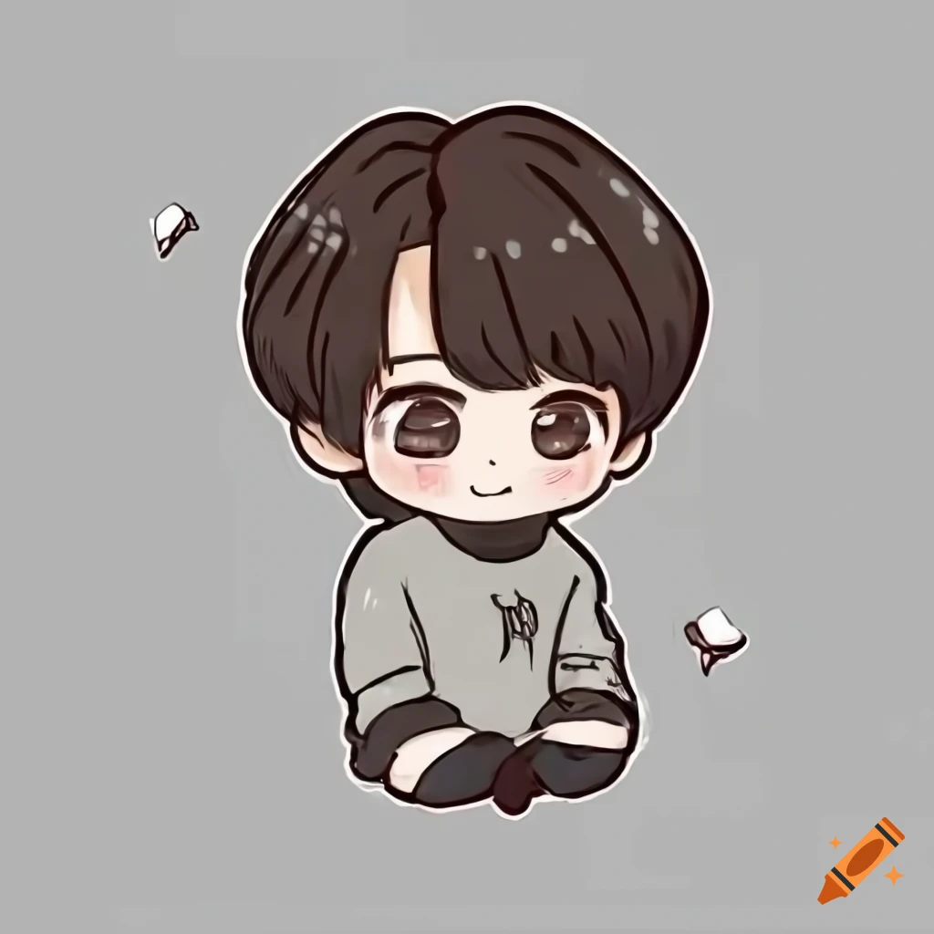 Cute fanart drawing of beomgyu in chibi style on Craiyon