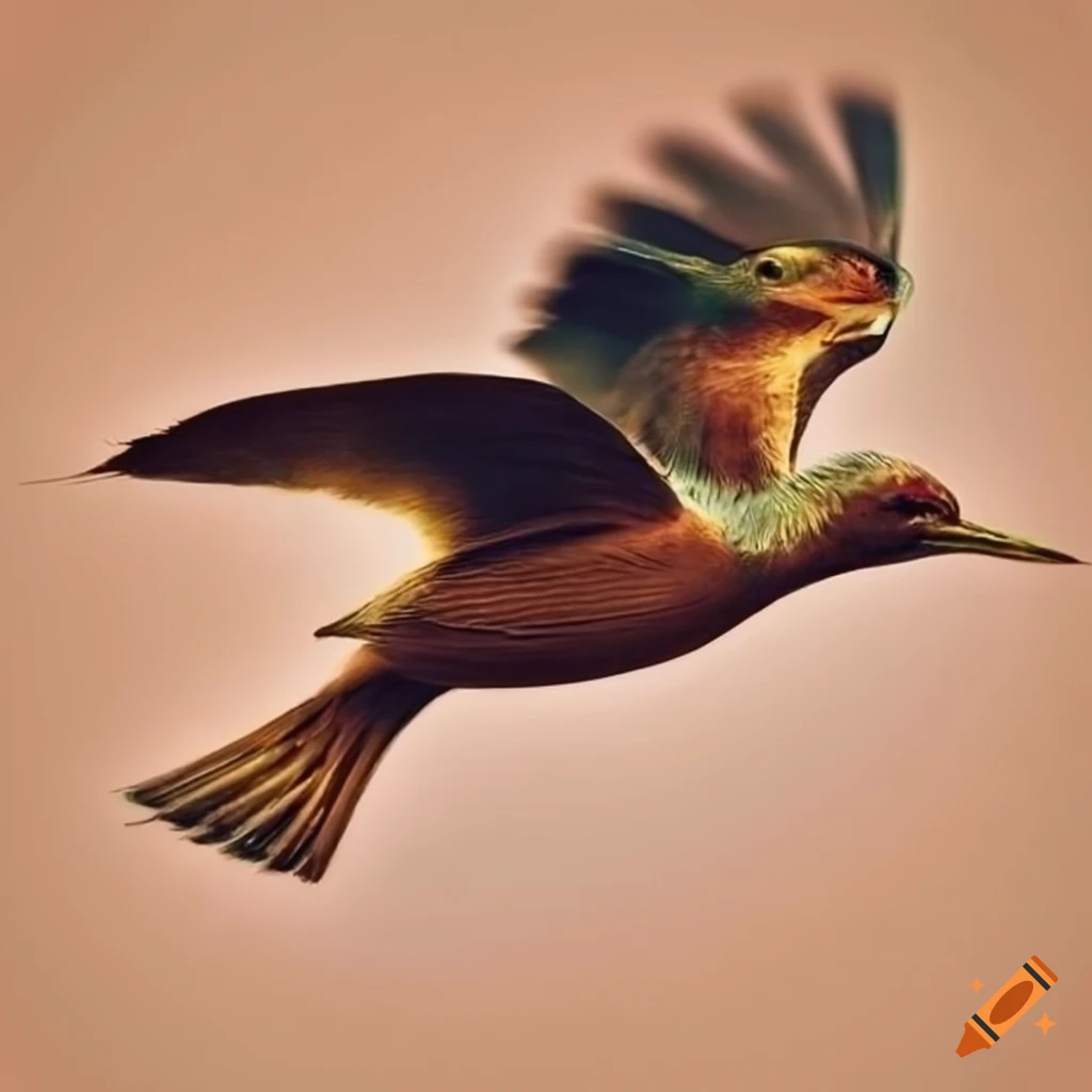 Vintage bird diving on Craiyon