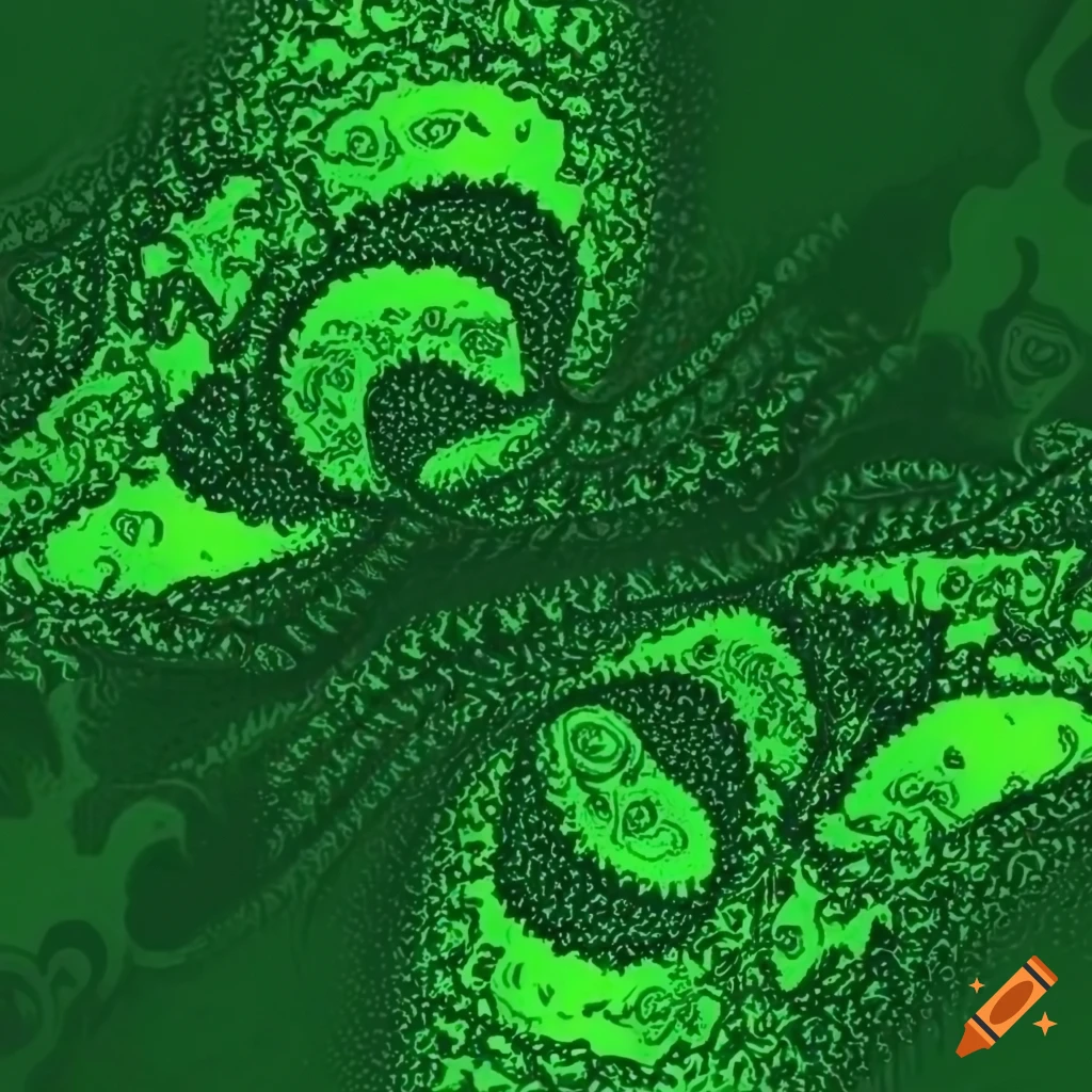 Green fractal pattern on Craiyon