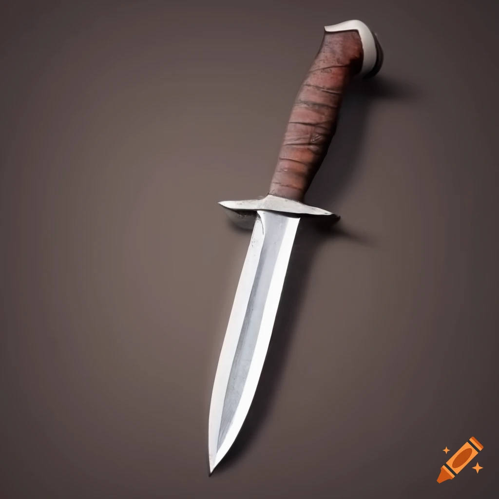 5-inch blade fighting knife on Craiyon