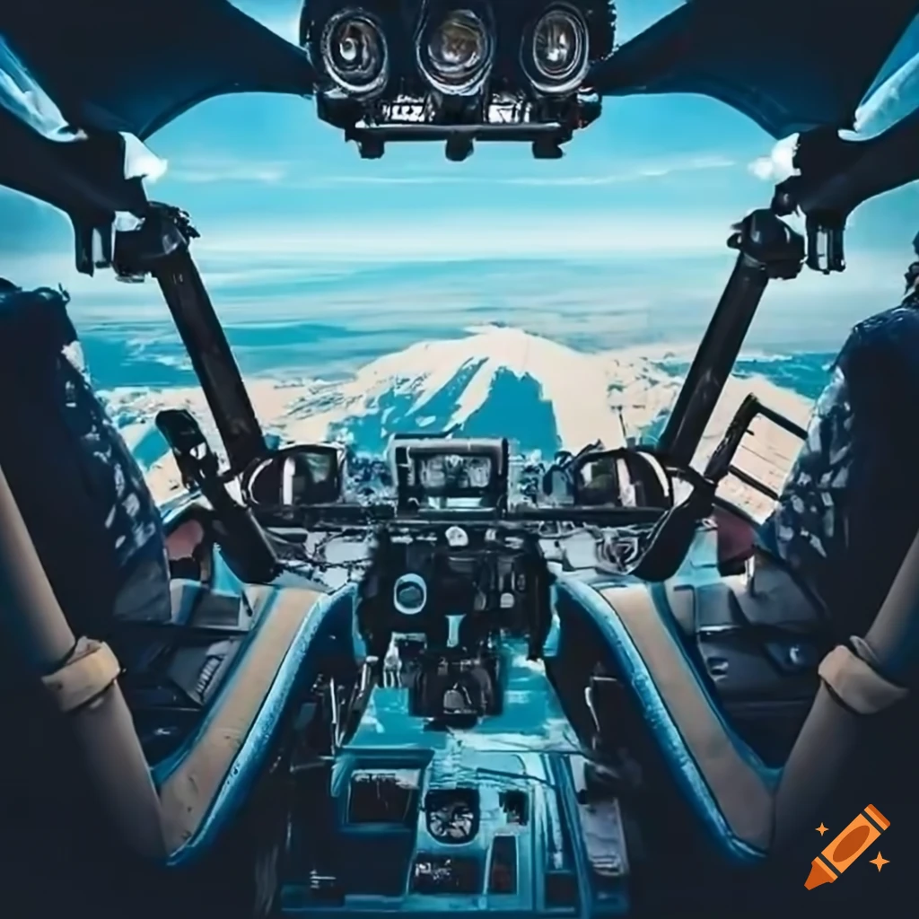 Interior of a helicopter on Craiyon